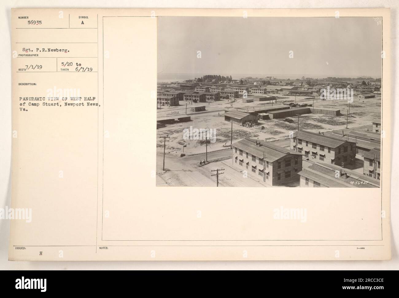Panoramic view of the west half of Camp Stuart in Newport News ...