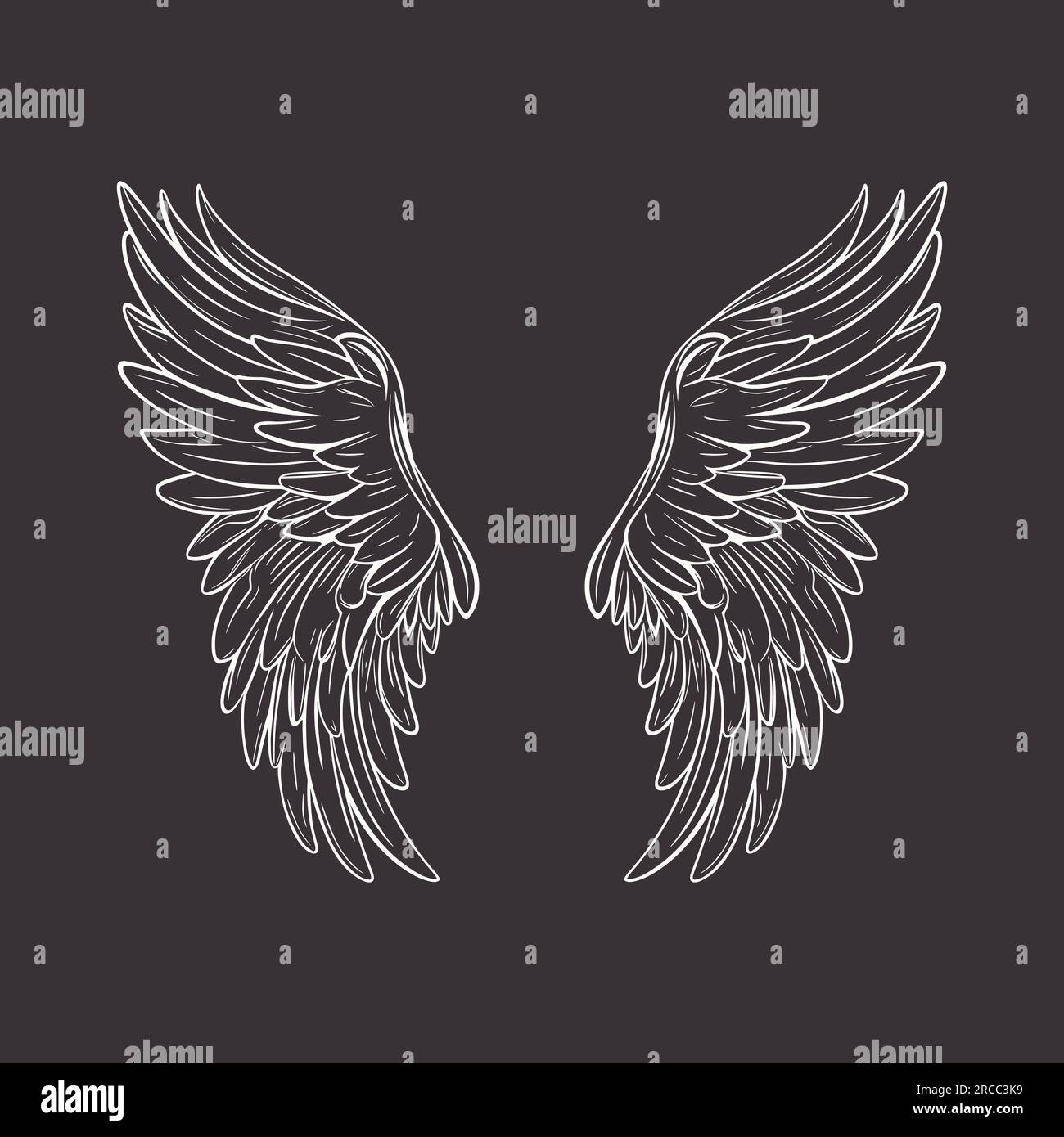 Wings Vector Pack For Adobe Illustrator Angel Wings Clip Art Bundle