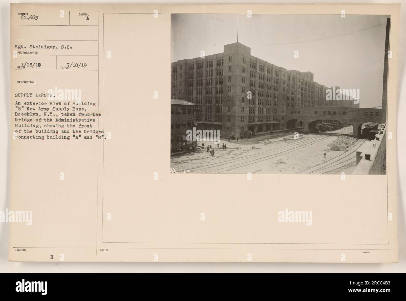 Exterior view of Building "B" at the New Army Supply Base in Brooklyn ...