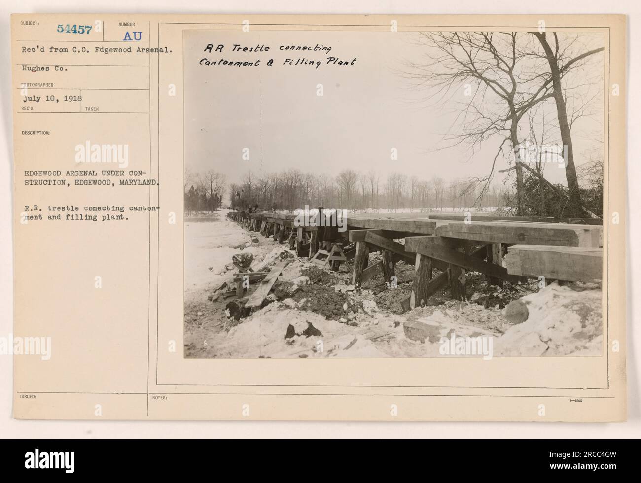 RR trestle connects the cantonment and filling plant at the under ...