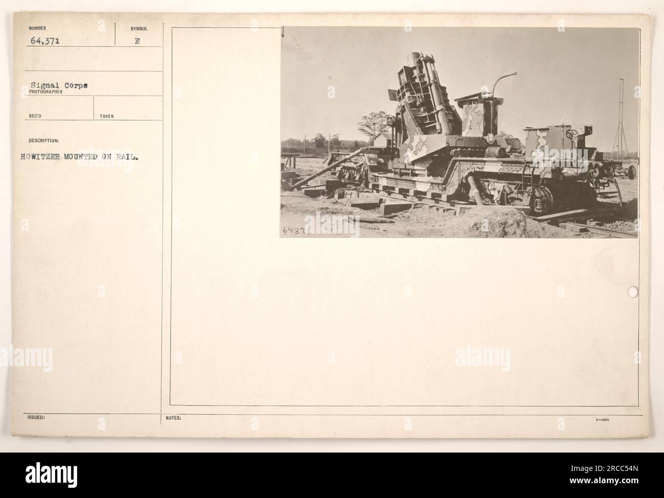 A photograph of a howitzer mounted on rail. The image is from the ...