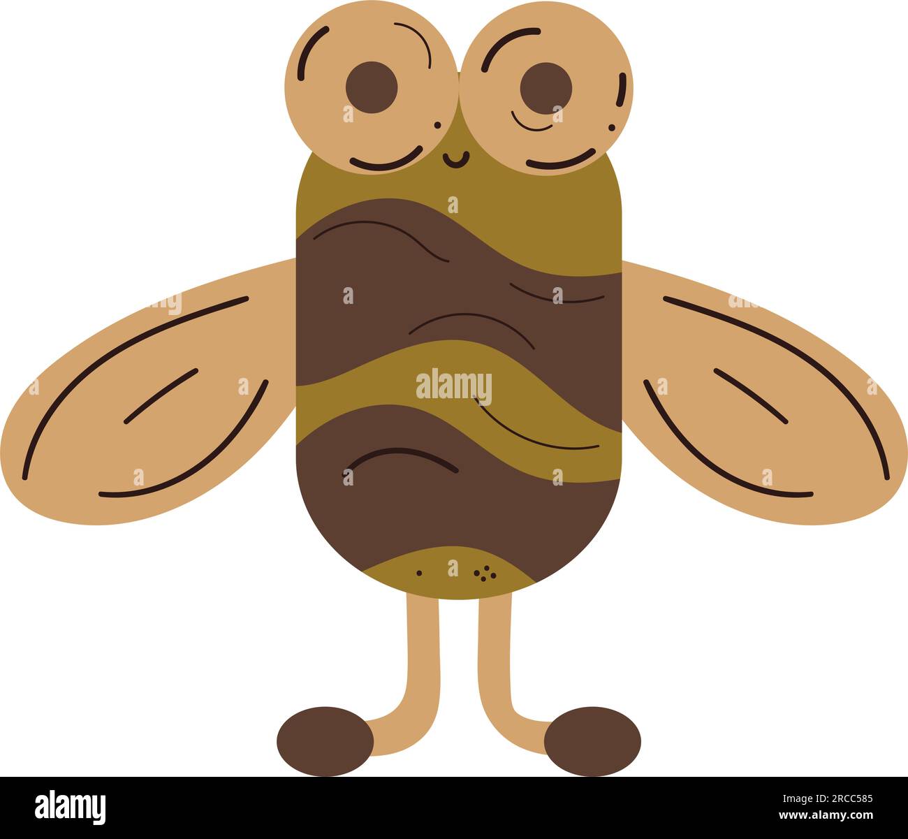 Isolated colored cute fly sketch character Vector Stock Vector Image ...