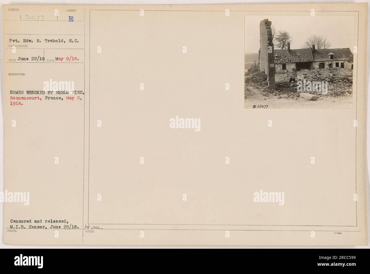 Private Edw. R. Trebold from the Signal Corps is seen in this ...