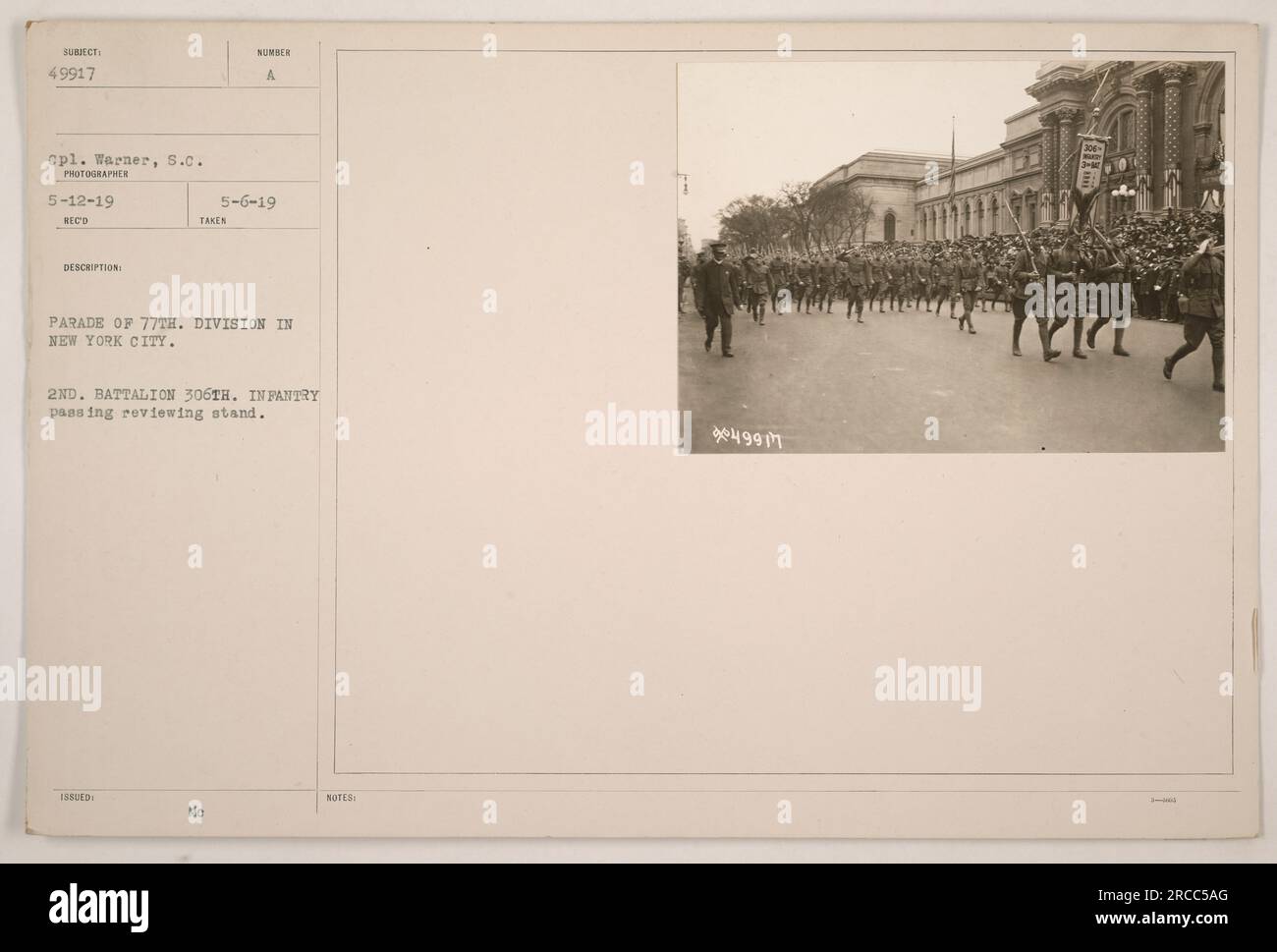 The 77th Division's 2nd Battalion of the 306th Infantry is seen in a ...