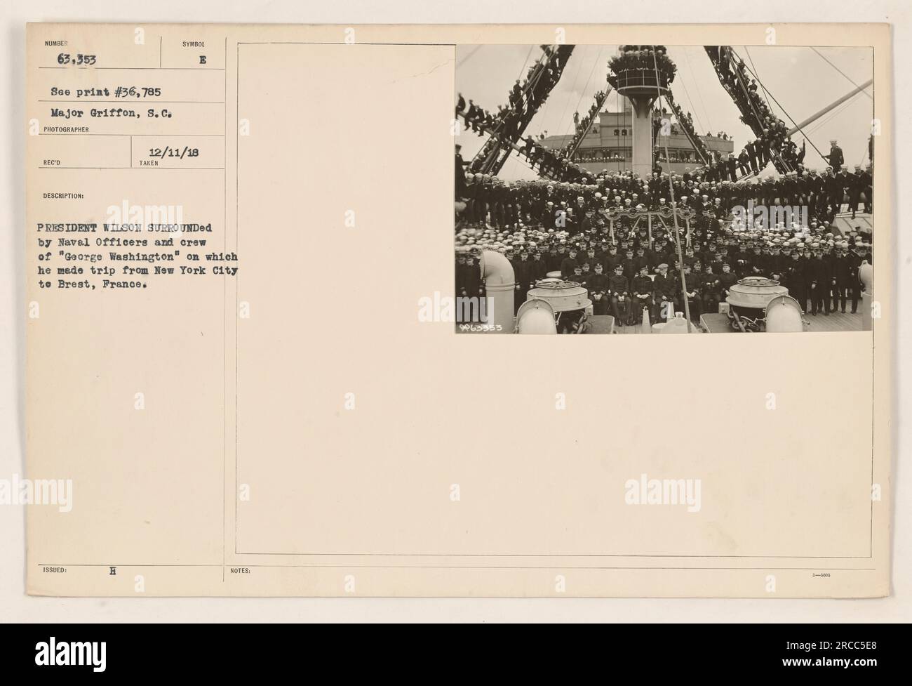 President wilson on naval ship hi-res stock photography and images - Alamy
