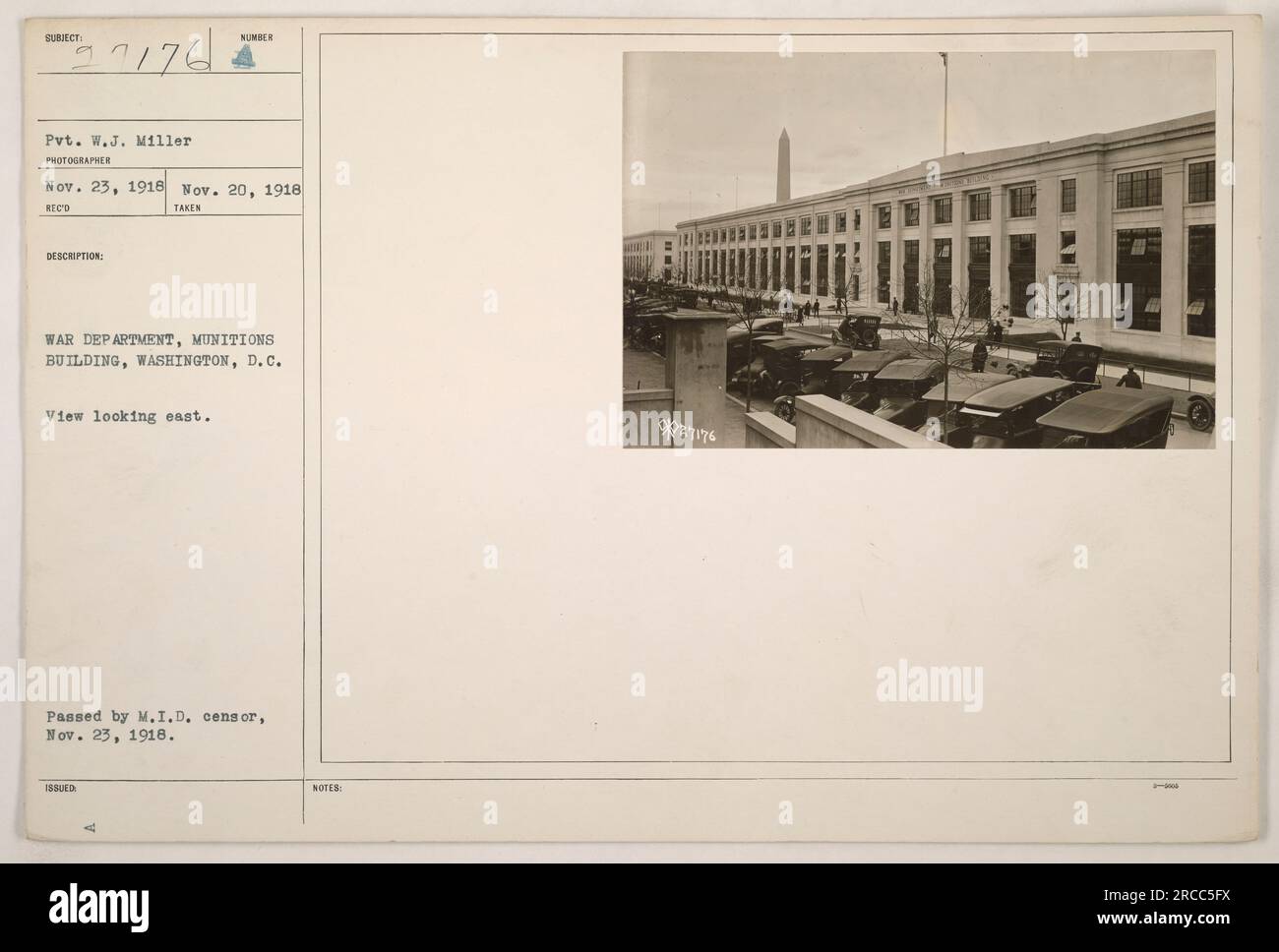 Aerial view of the War Department's Munitions Building in Washington, D ...