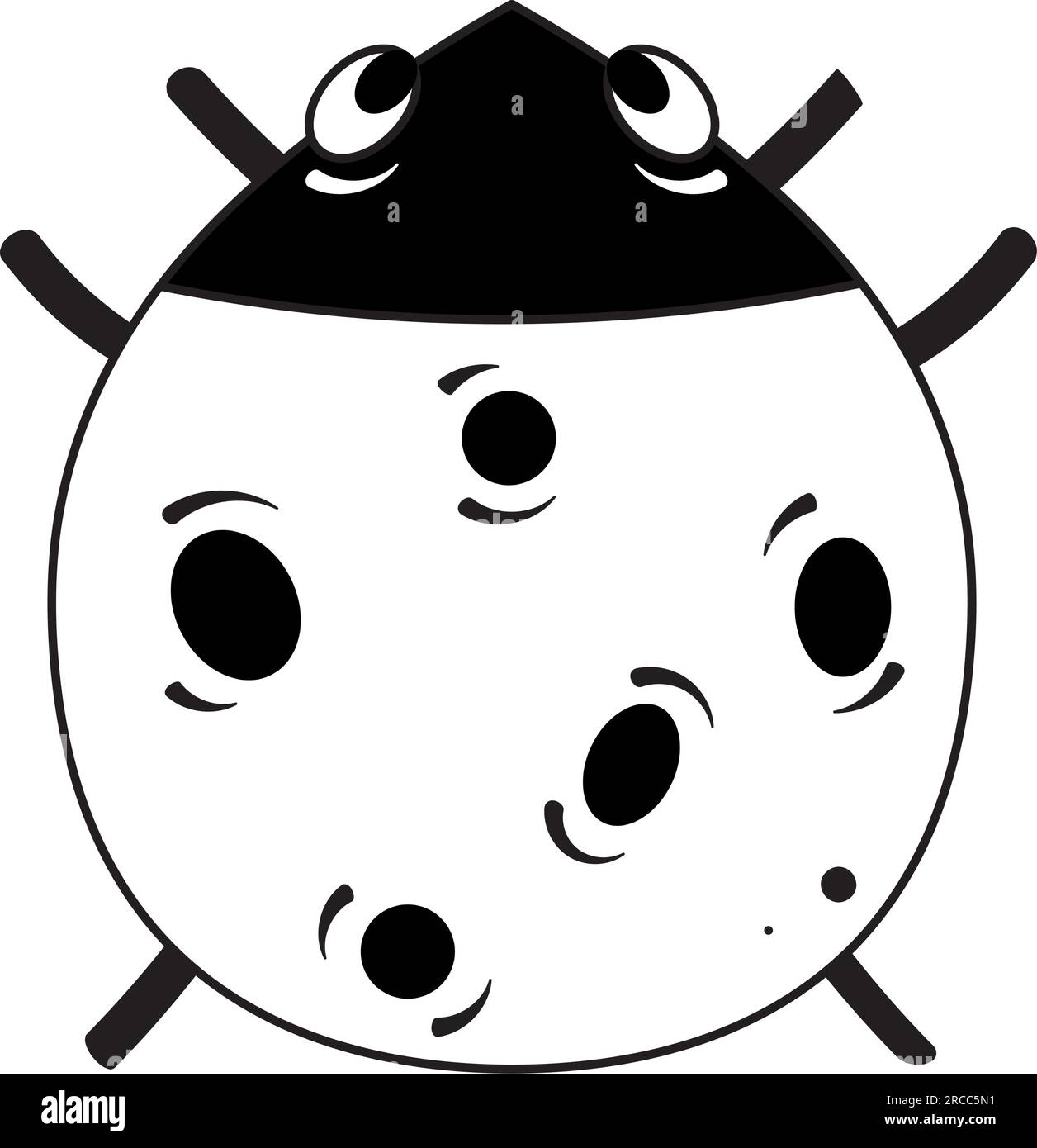 Isolated silhouette of a ladybug sketch character Vector Stock Vector ...