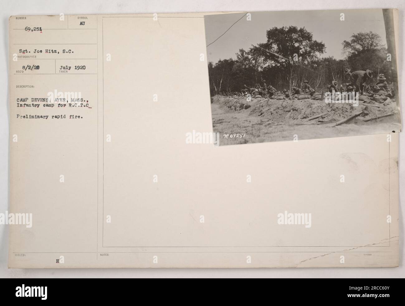 Infantry camp at Camp Devens, Ayer, Massachusetts, used for R.O.T.C ...