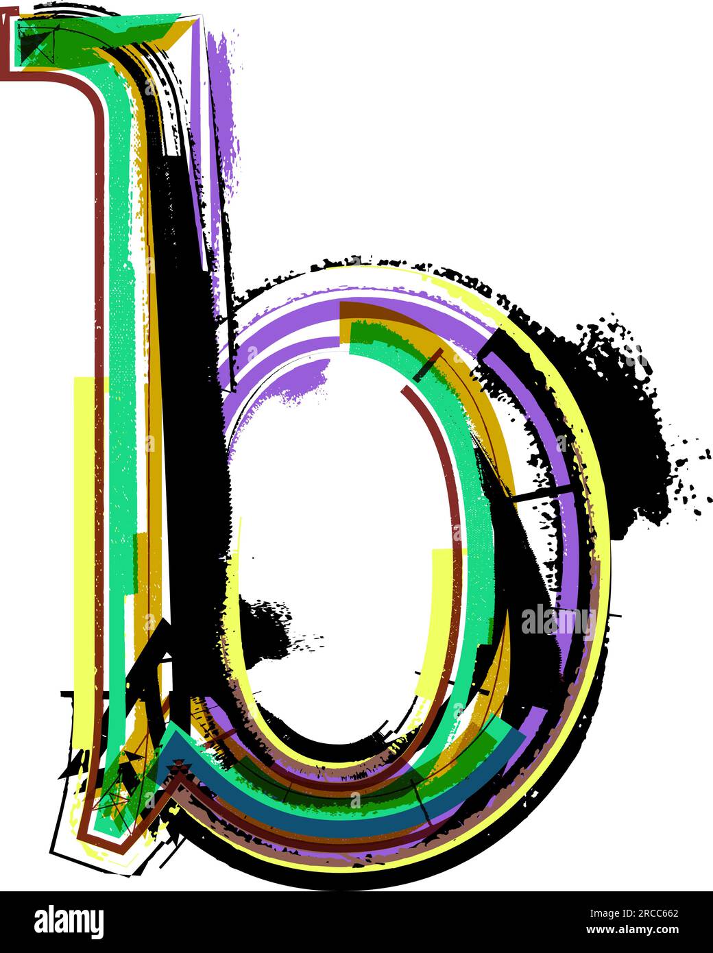 art sketched fonts, lowercase symbols, vector illustration letter b Stock Vector Image & Art - Alamy