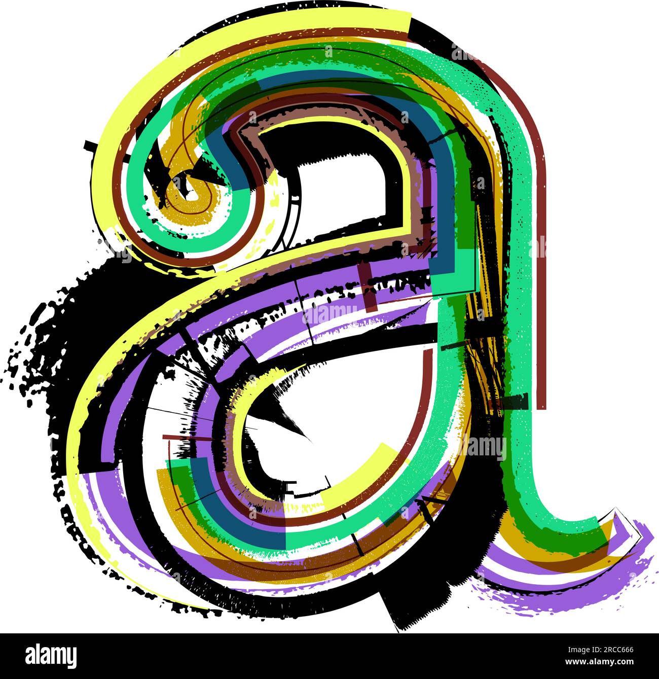 art sketched fonts, lowercase symbols, vector illustration letter a ...