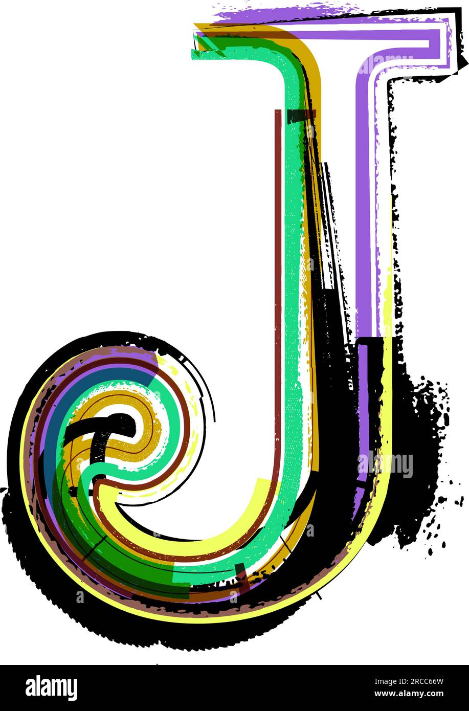 art sketched fonts, uppercase symbols, vector illustration letter J Stock Vector Image & Art - Alamy