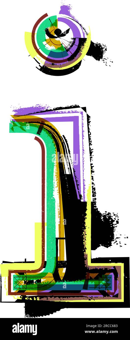 art sketched fonts, lowercase symbols, vector illustration letter i ...