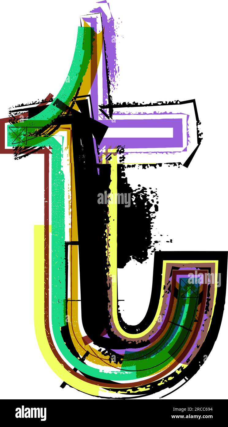 T fonts Stock Vector Images - Alamy