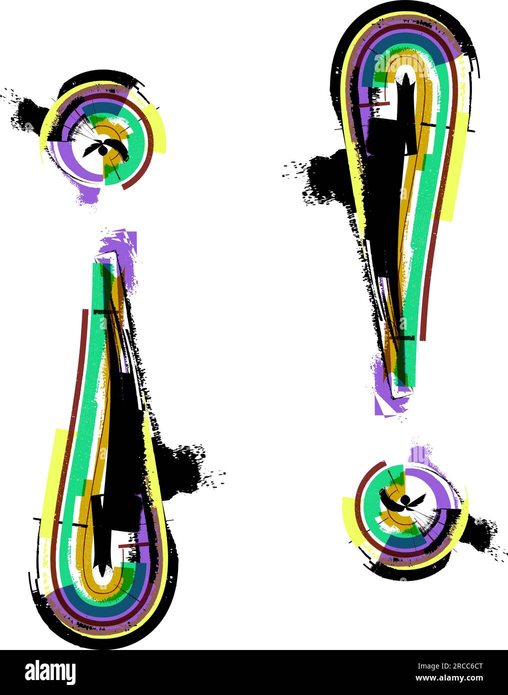 art sketched symbols fonts, vector illustration Stock Vector Image ...