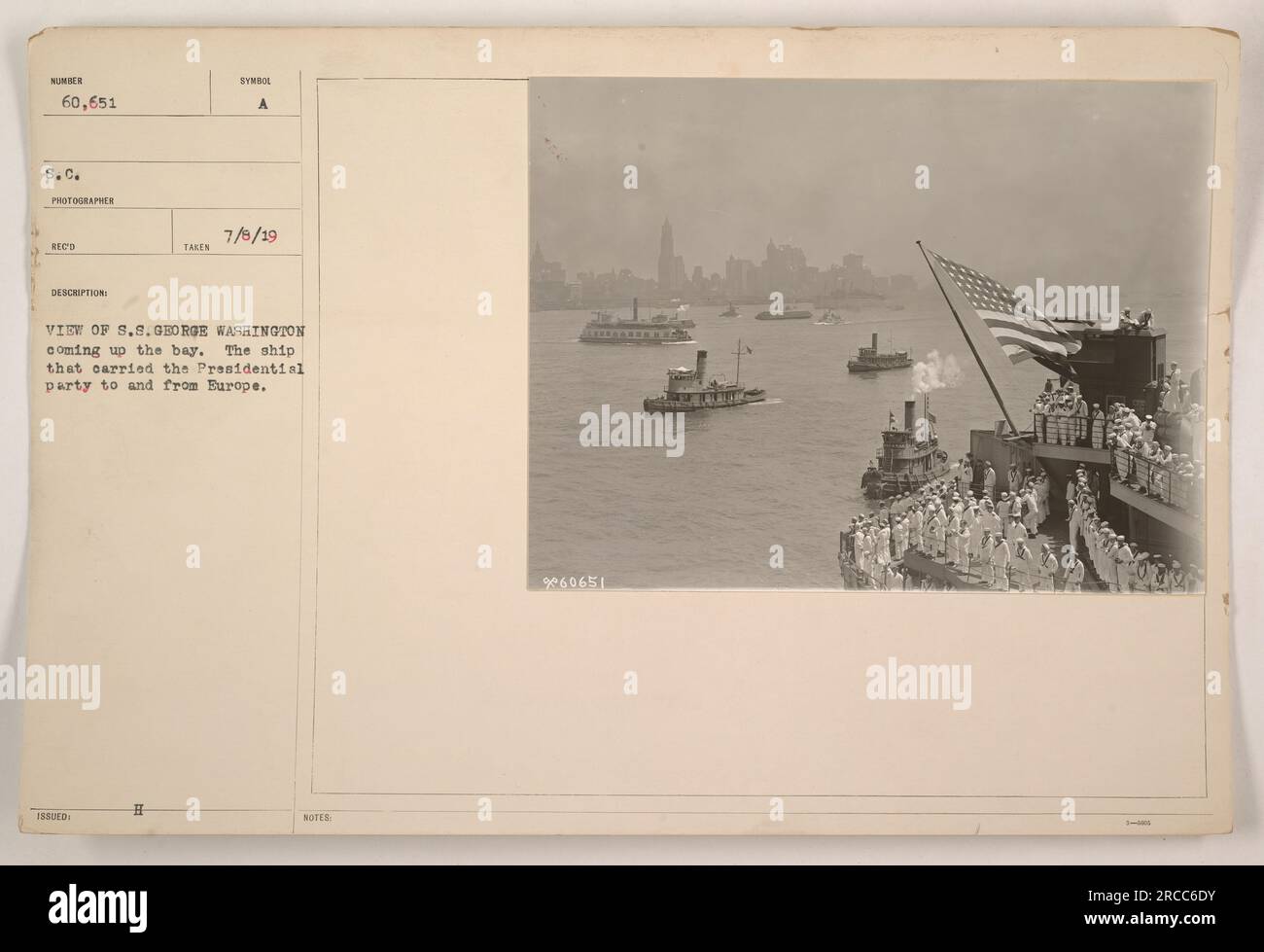 "S.S. George Washington, the ship that transported the Presidential ...