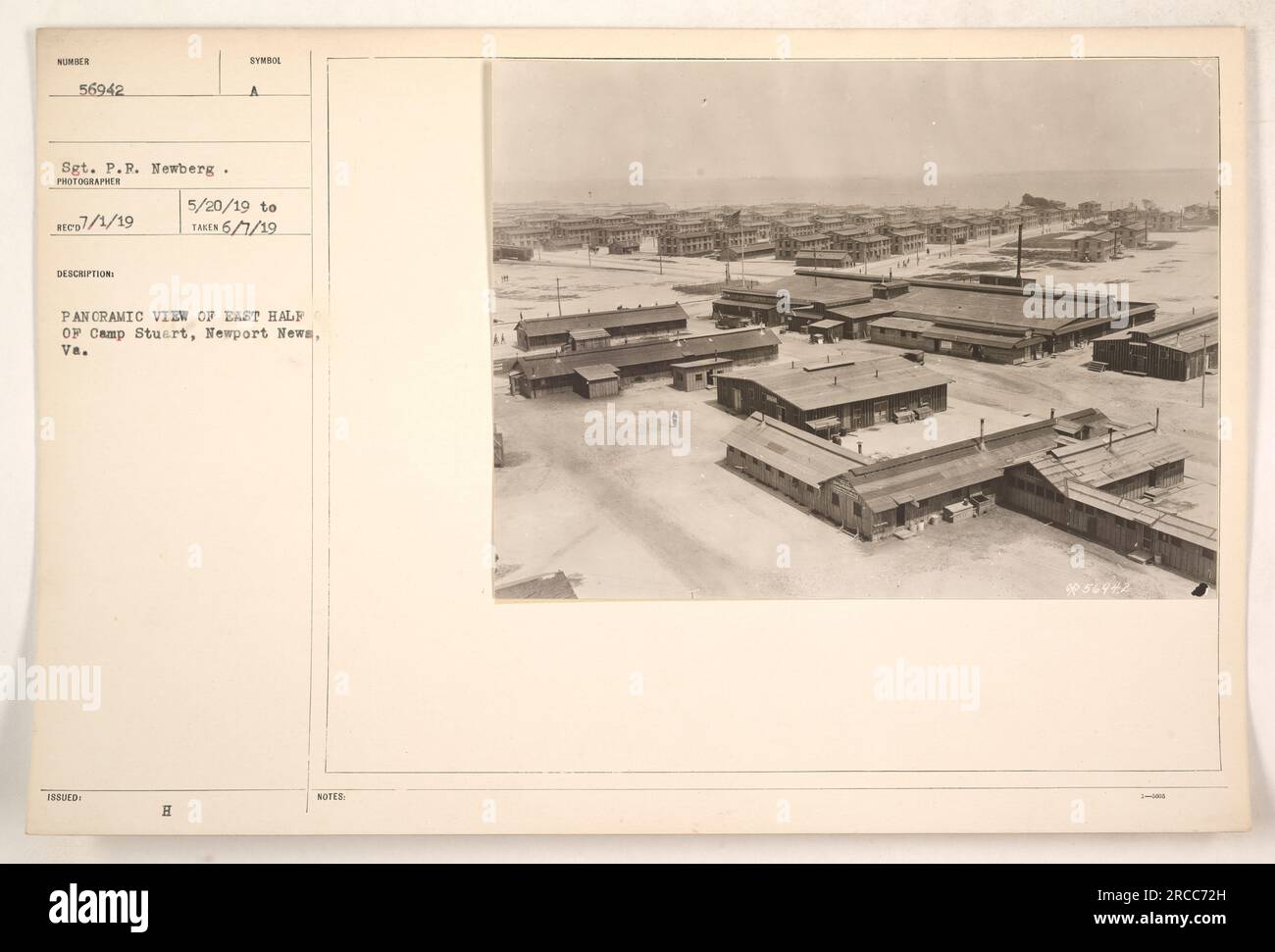 Panoramic view of the eastern section of Camp Stuart in Newport News ...