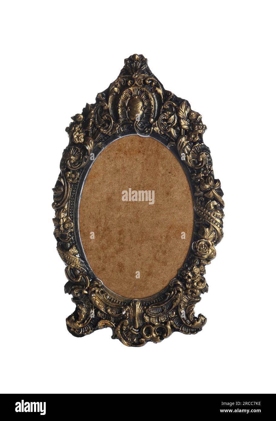 Beautiful empty vintage frame isolated on white Stock Photo - Alamy