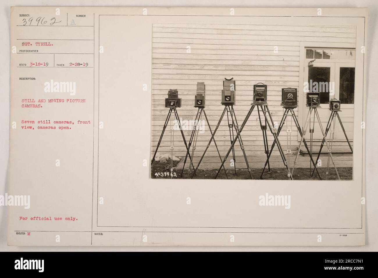 Still and moving picture cameras used by American military ...