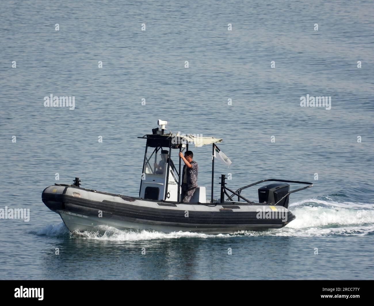 Dead Sea, Jordan : Jordanian coast guard boat (security boat Stock ...