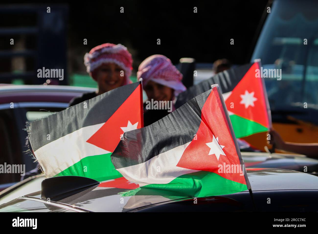 Amman, Jordan : Jordanian flag at Independence Day celebrations - happy ...