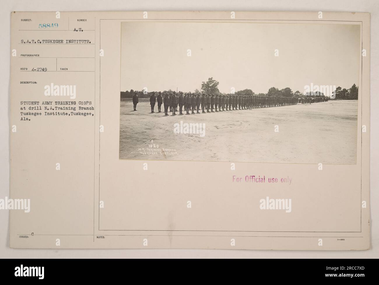 Image of the Student Army Training Corps at drill in the N.A. Training ...