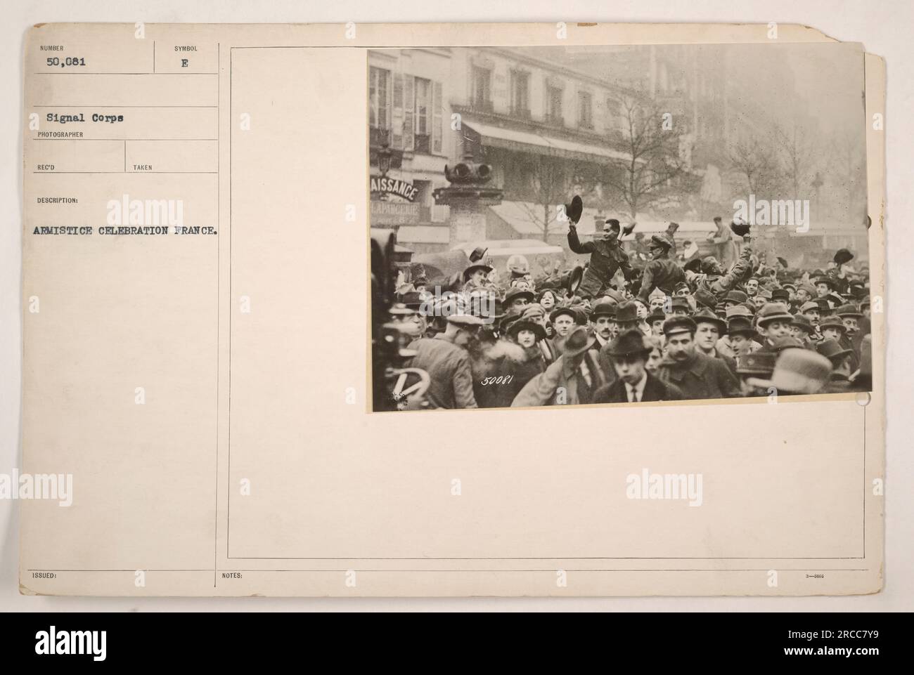Armistice celebration in France. This photograph, taken by the Signal ...