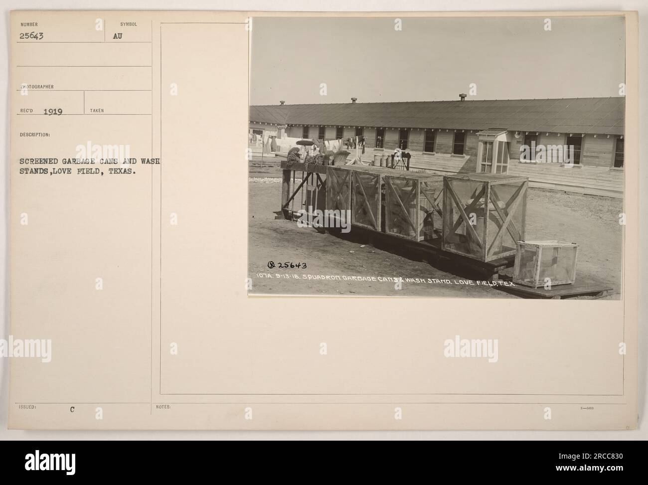 Soldiers at Love Field, Texas, in 1919, can be seen standing near ...