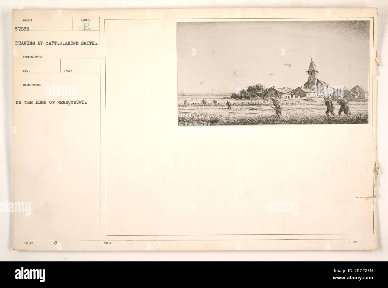 American soldiers camped on the outskirts of Rembucourt, as depicted in ...