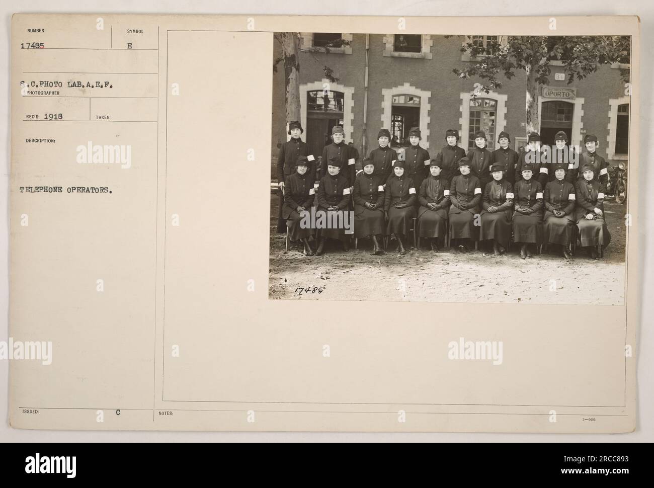US military telephone operators during World War I. The operators were ...