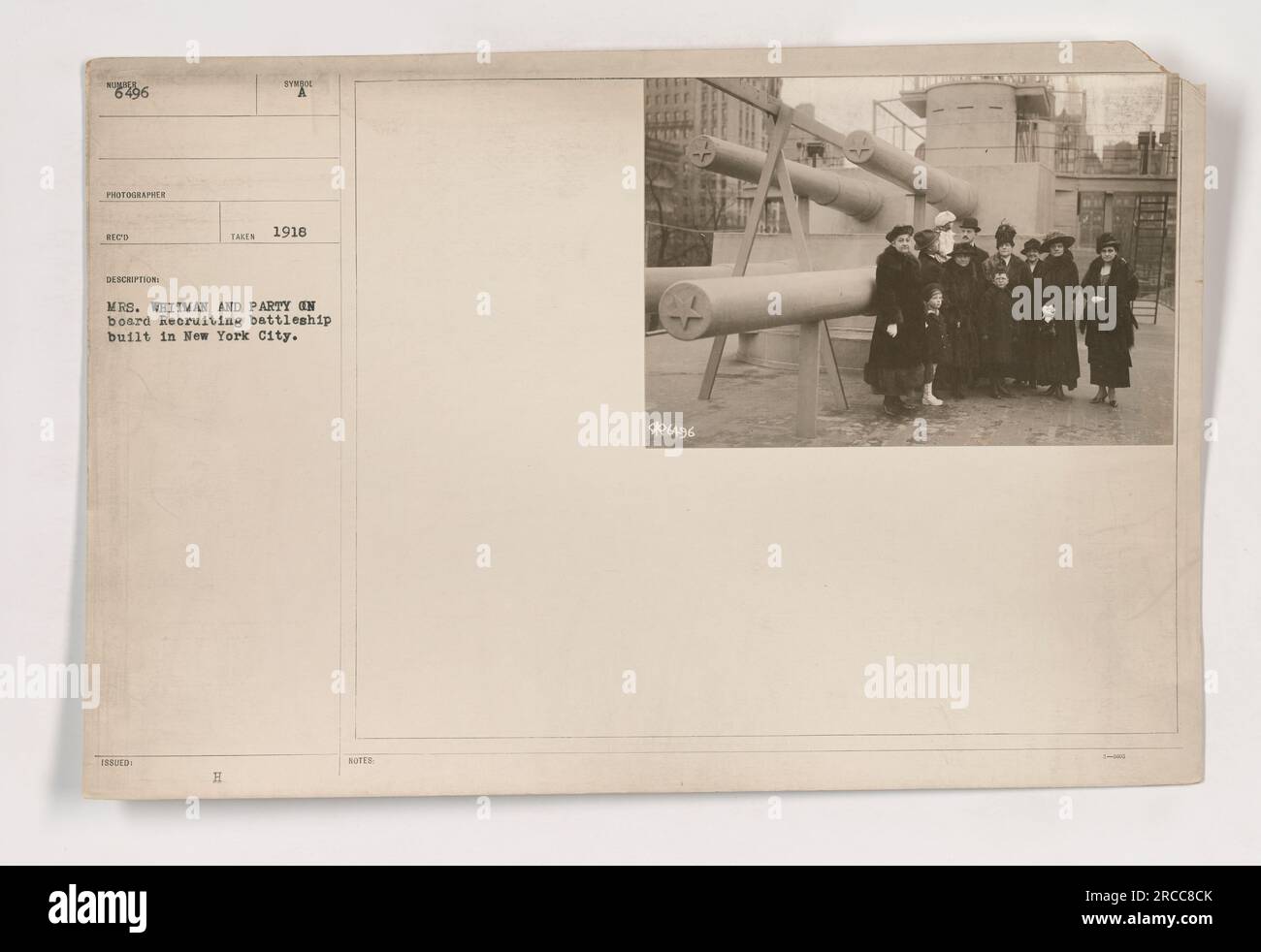 Labeled as 111-SC-6496, this photo captures Mrs. Whitman and her party ...