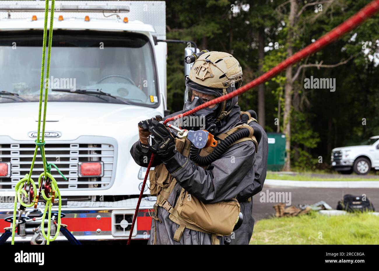 A U.S. Marine with the Chemical Biological Incident Response Force ...