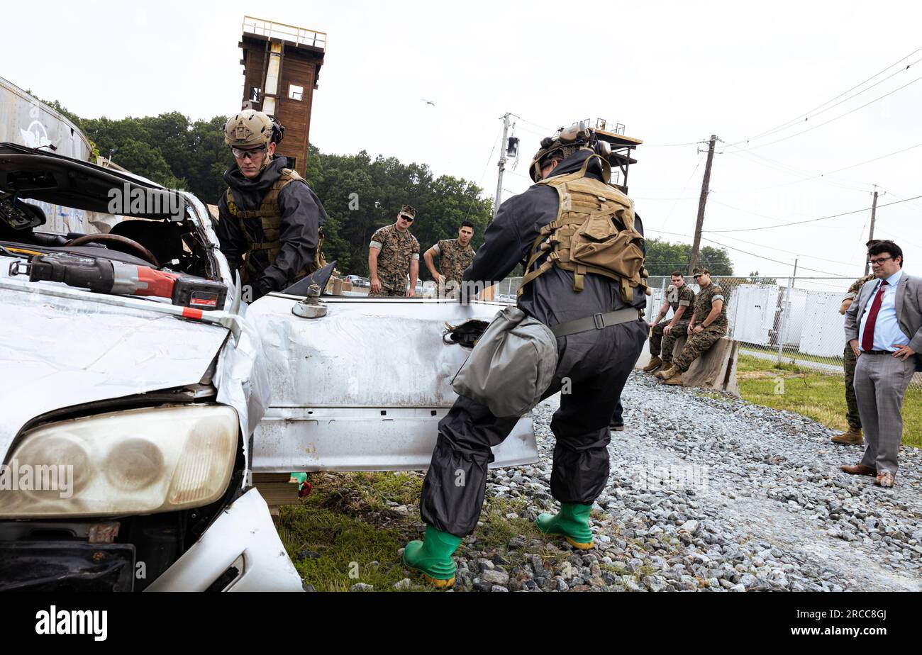 U.S. Marines with the Chemical Biological Incident Response Force ...