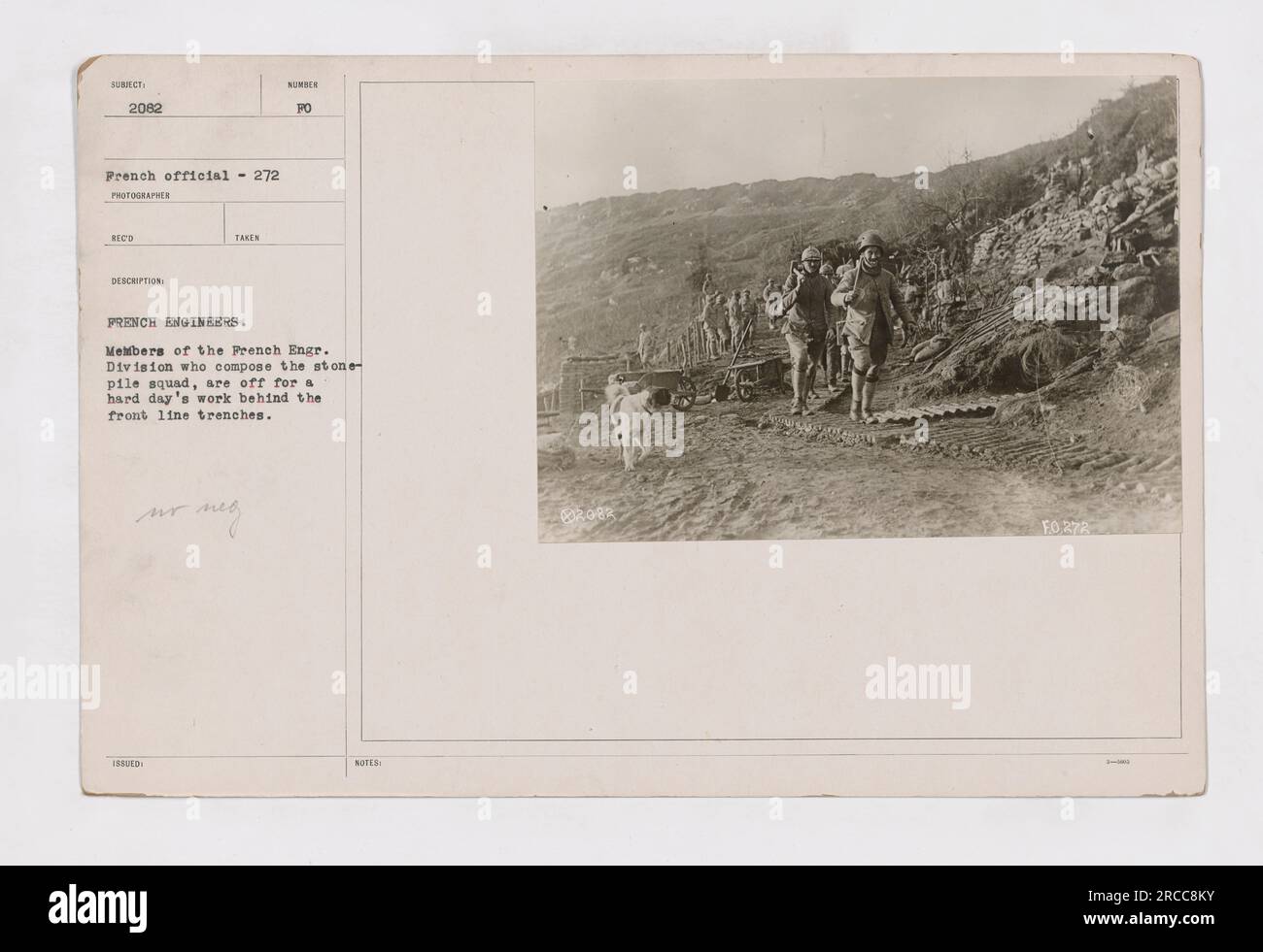 French engineers, part of the stone pile squad in the French Engineers ...
