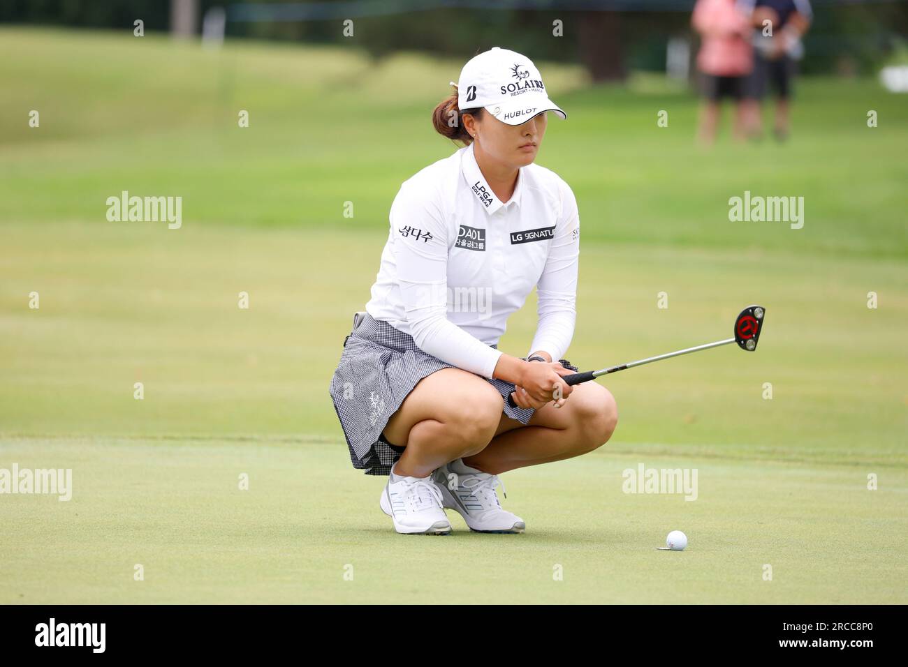 SYLVANIA, OH - JULY 13: LPGA golfer Jin Young Ko putts on the 9th hole ...