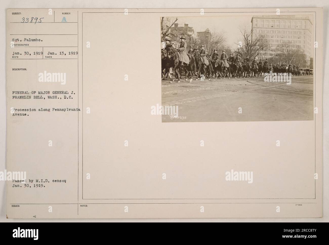 Sergeant Palumbo captured a photograph on January 13, 1919, of the ...