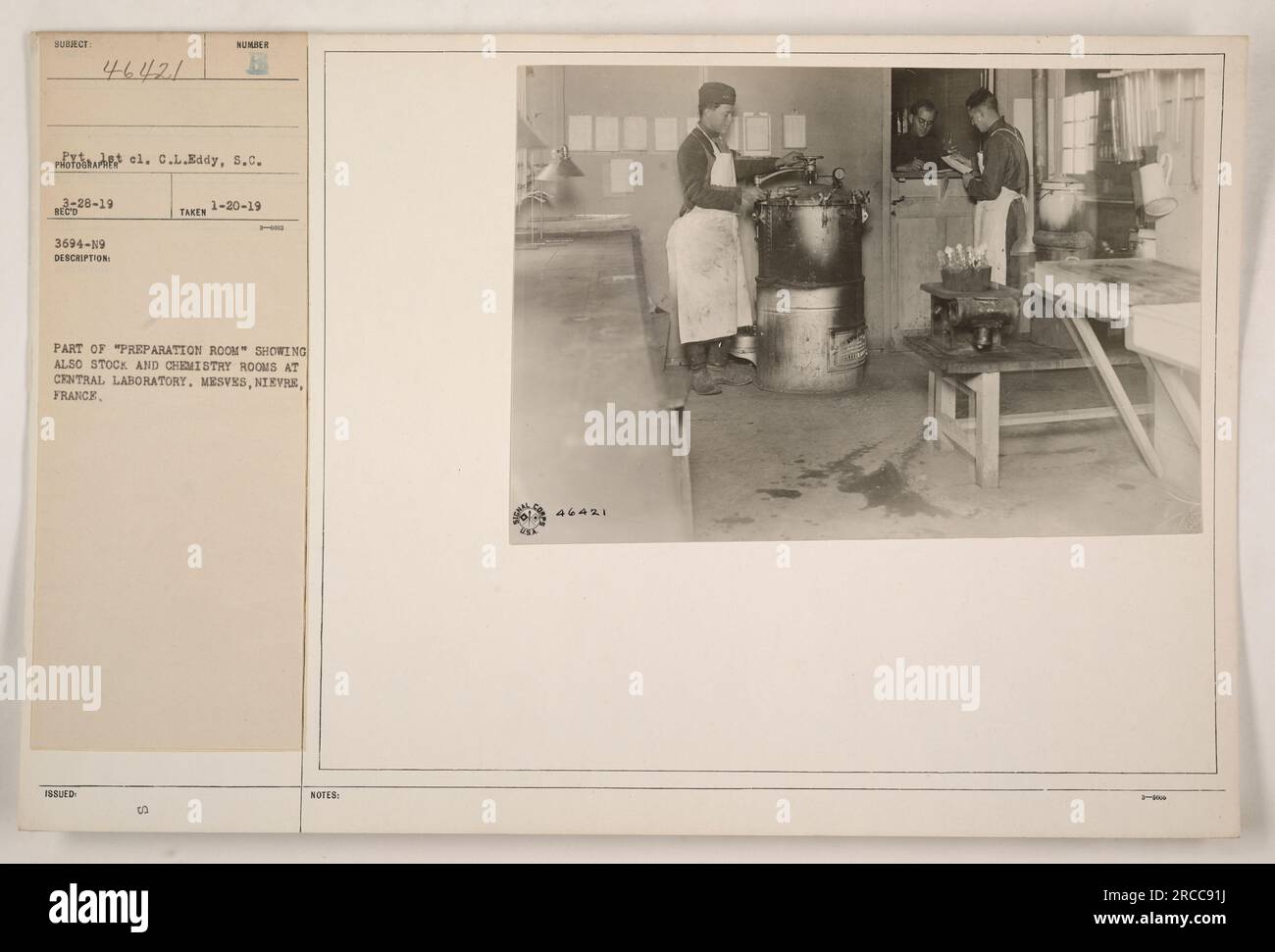 The image depicts part of the preparation room at the Central ...