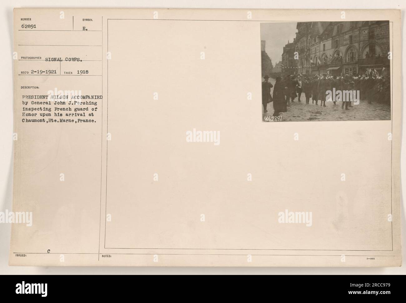 President wilson and general pershing inspection hi-res stock ...