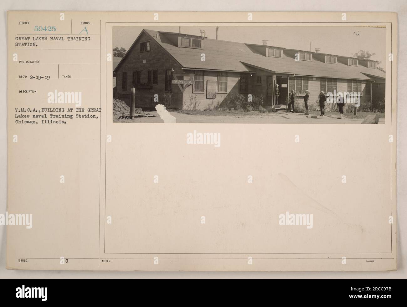 This photograph depicts the Y.M.C.A building at the Great Lakes Naval ...