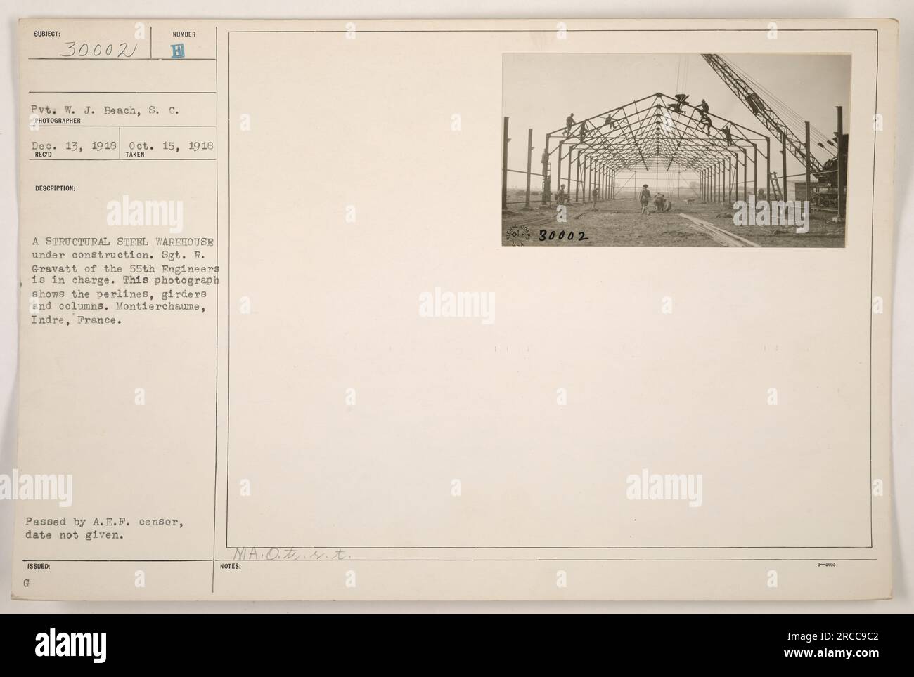 Structural Steel Warehouse under construction in Montierohaume, Indre ...