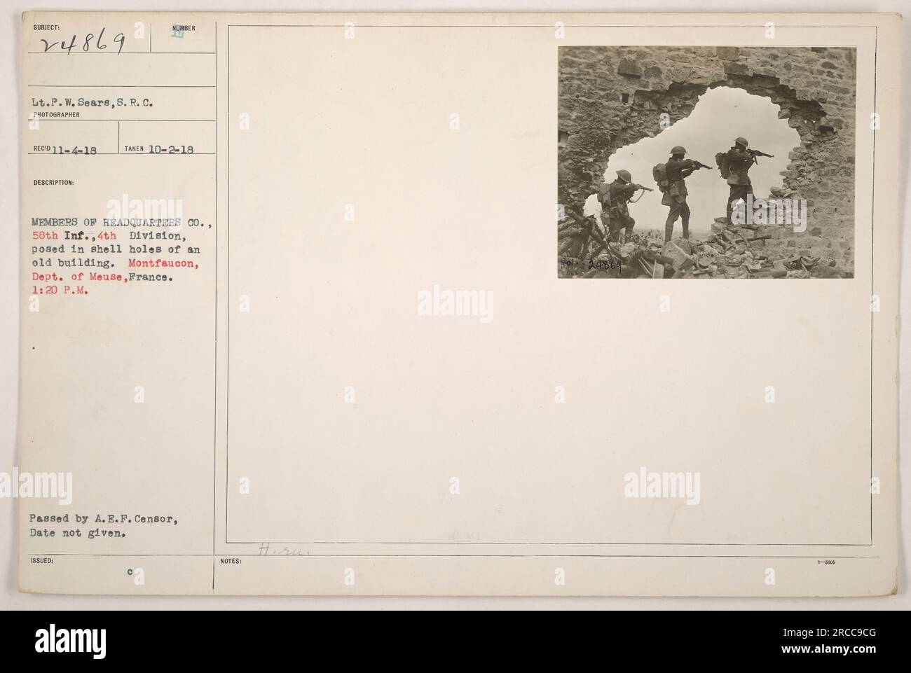 Members of Headquarters Company, 50th Infantry Regiment, 4th Division ...