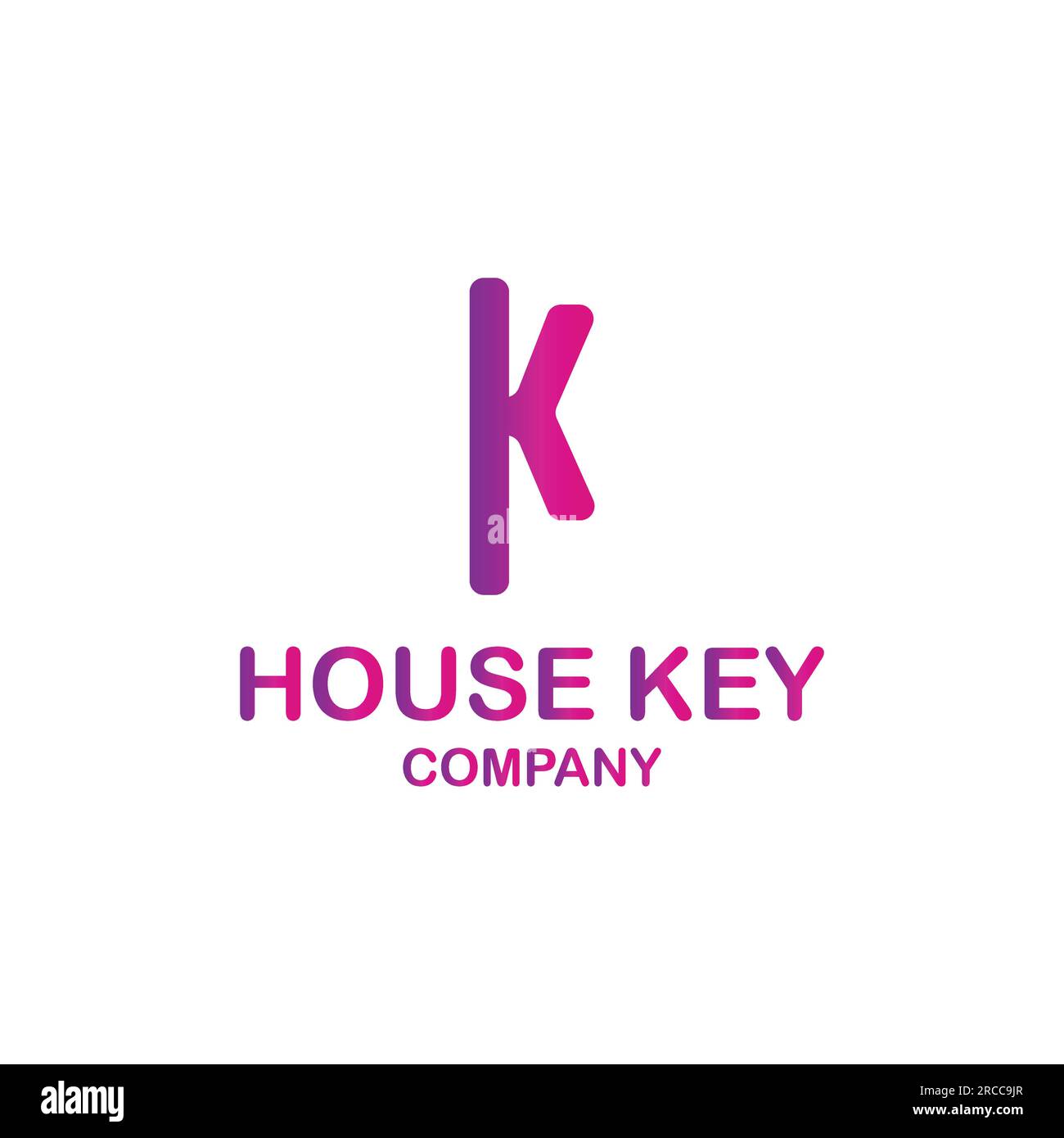 Key logo and letters in purple gradient color Stock Vector Image & Art ...