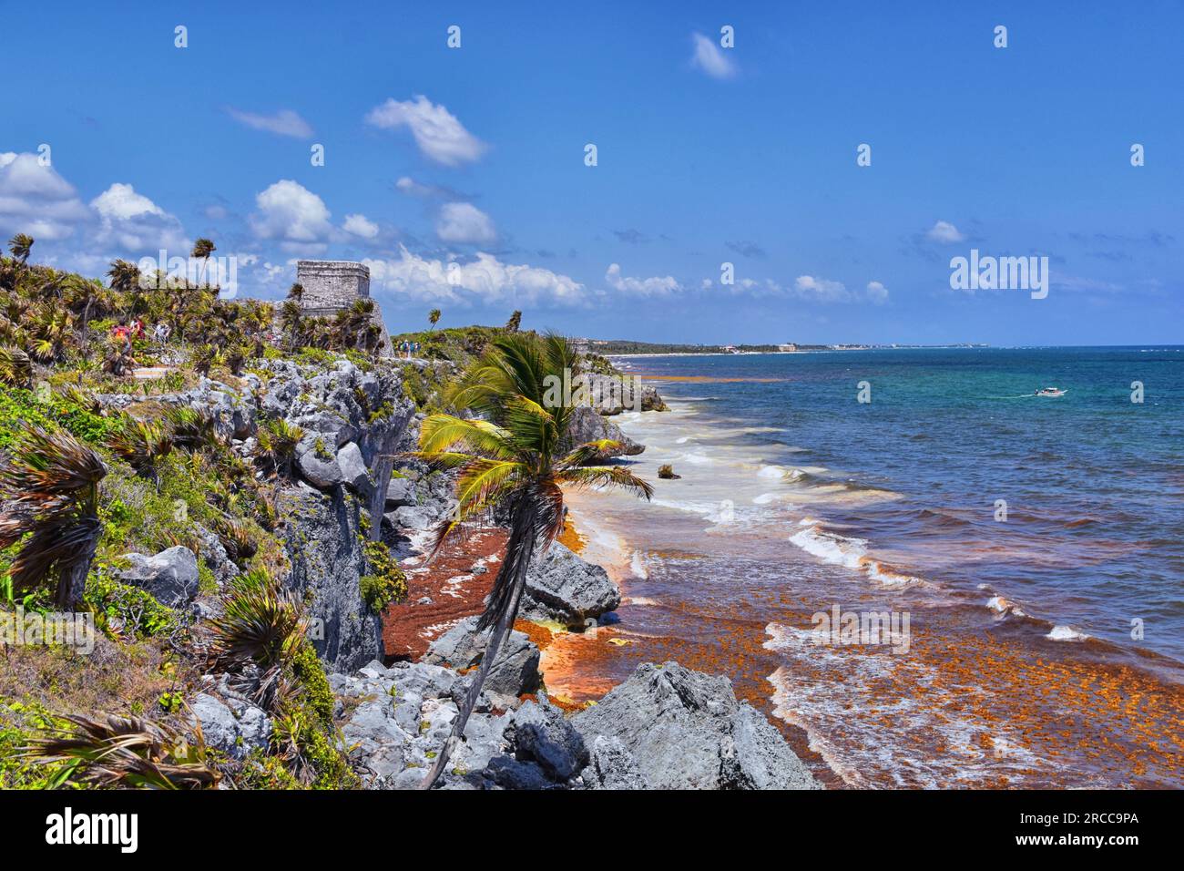 Tulum ancient Mayan port city on the Caribbean coast in Mexico Yucatán ...
