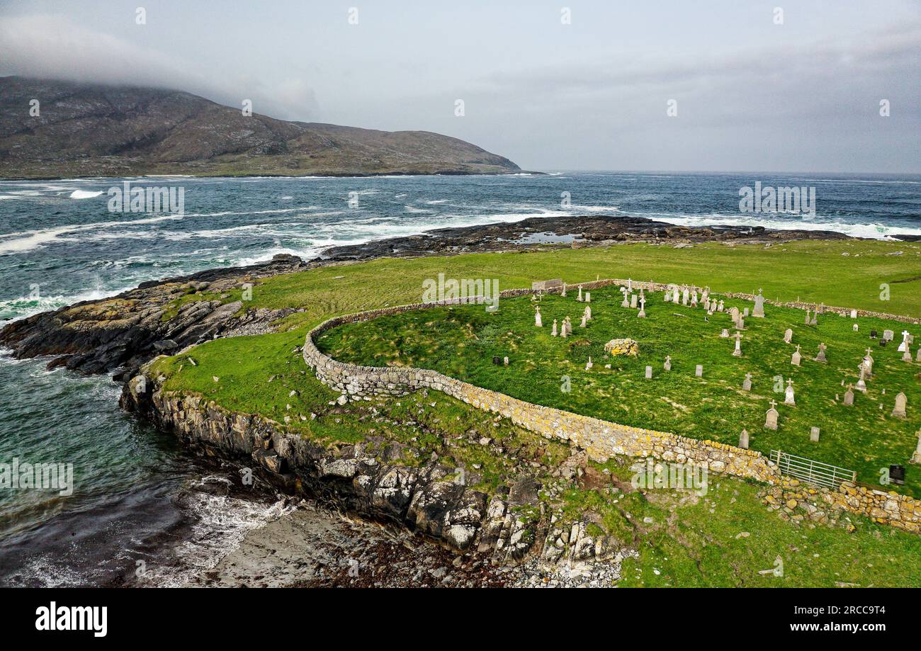 Site of St. Brendans Chapel and Dun Na Cille prehistoric broch at Borve ...