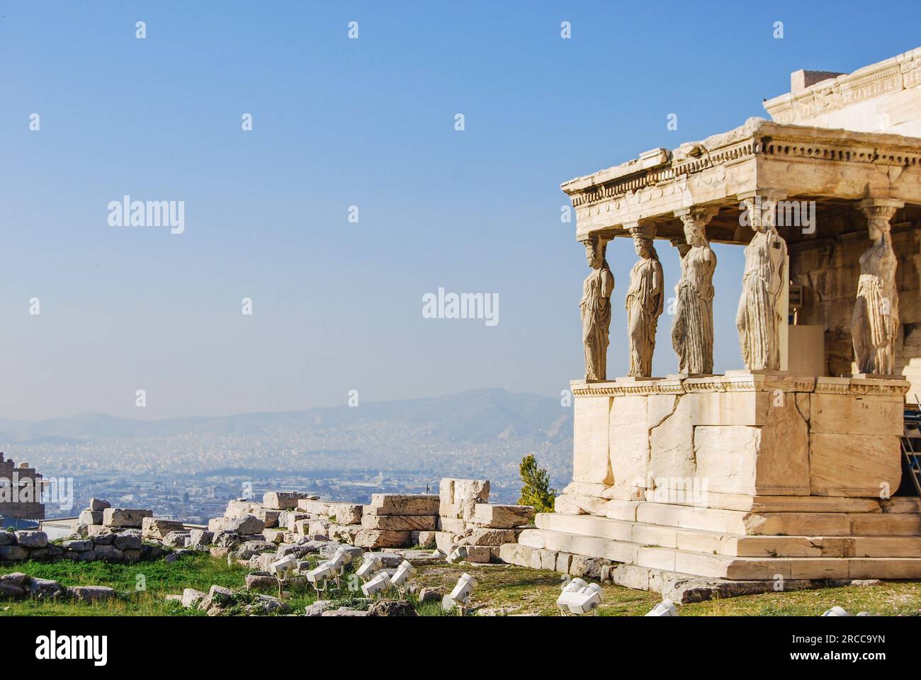 The Erechtheion or Temple of Athena Polias in Athens Acropolis ...