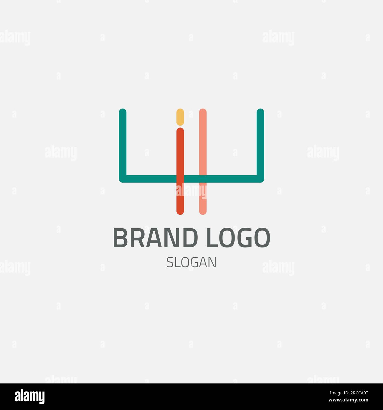 Single line logo forming several abstract letters Stock Vector Image ...