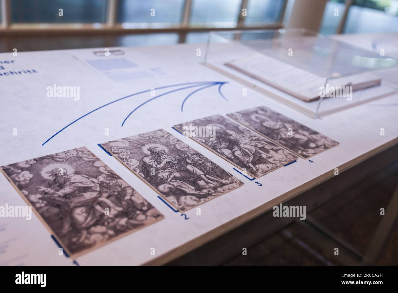 Hamm, Germany. 12th July, 2023. Reprints of four prints by the artist ...