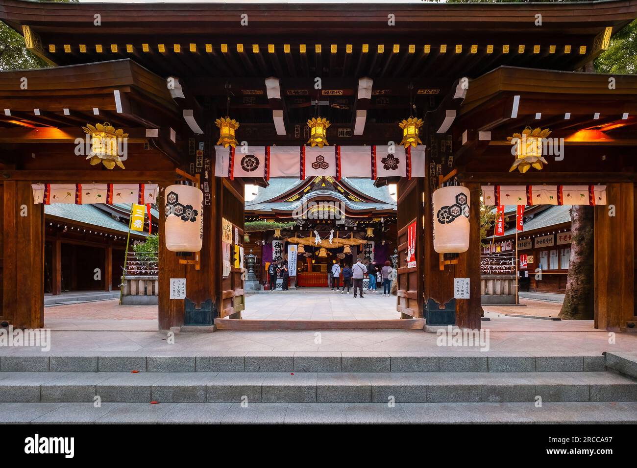 Fukuoka, Japan - Nov 20 2022: Kushida shrine in Hakata ward, founded in ...