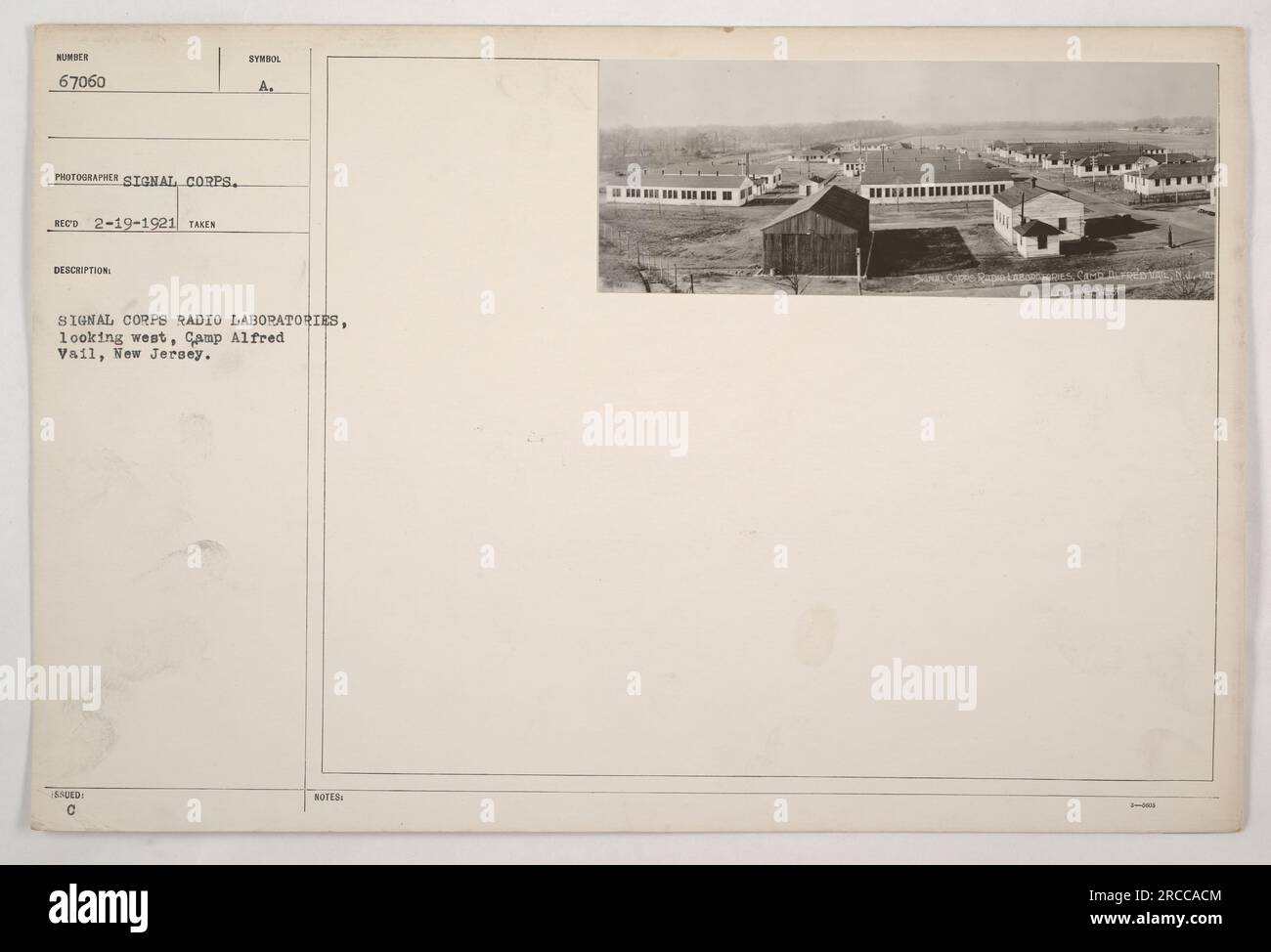 This photograph shows the Signal Corps Radio Laboratories located at ...