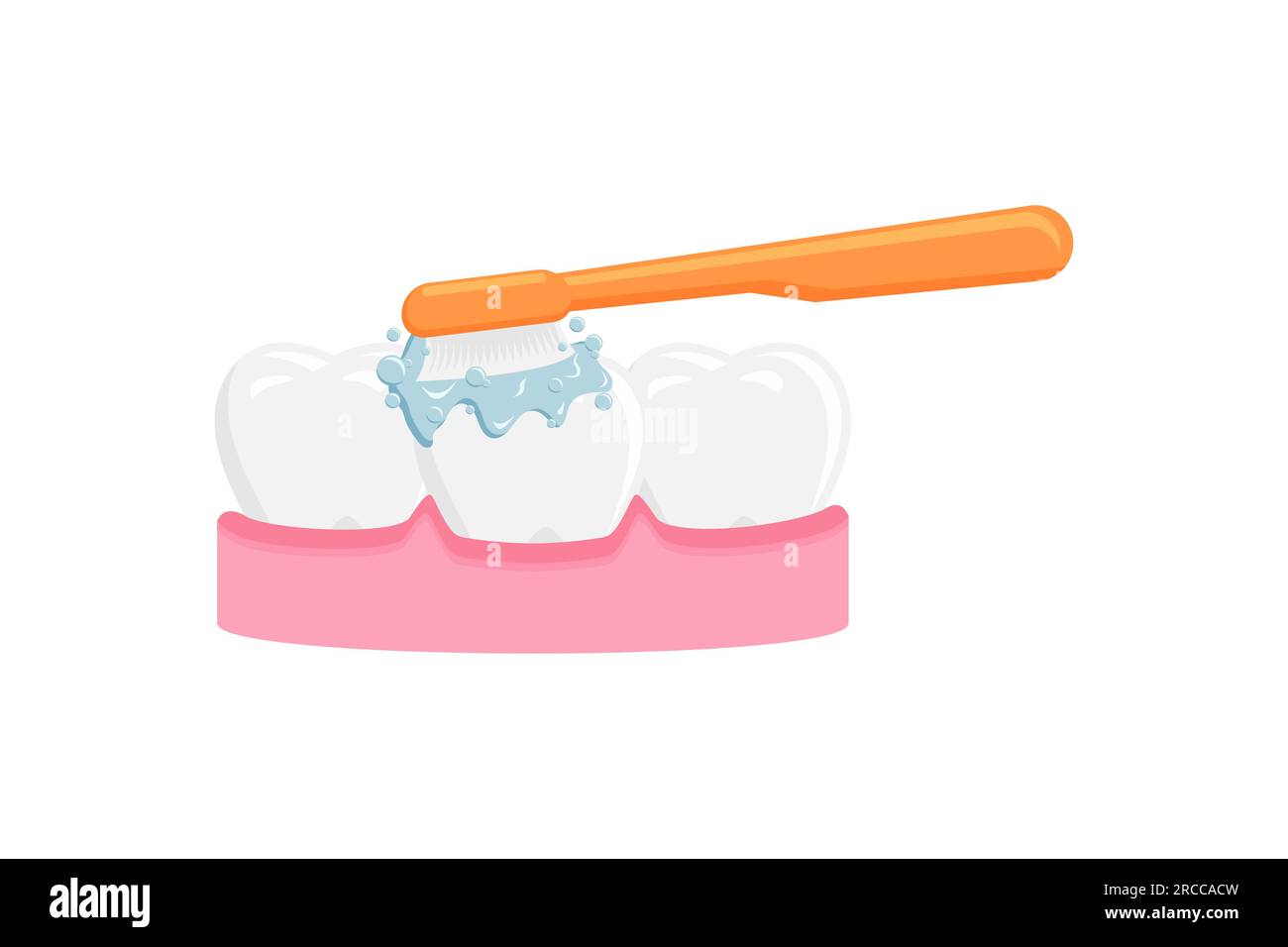 brushing teeth vector illustration. Teeth care icon sign symbol Stock ...