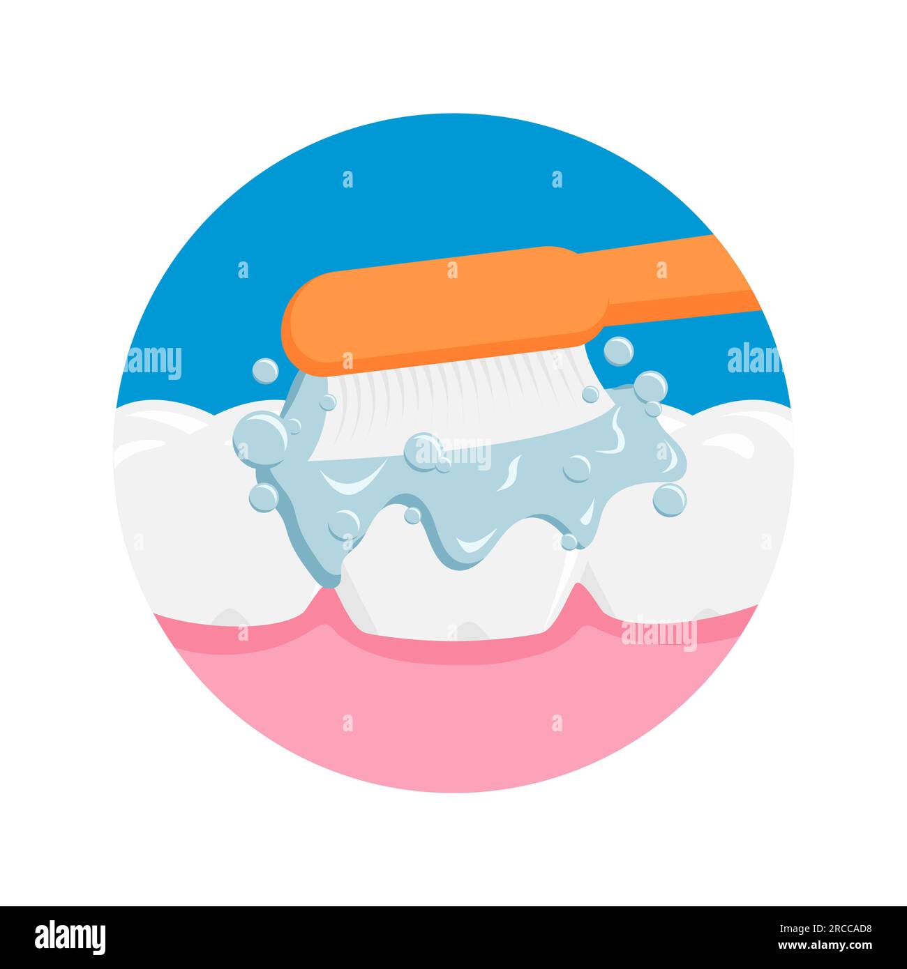 brushing teeth vector illustration. Teeth care icon sign symbol Stock ...